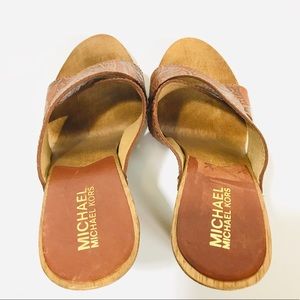MICHAEL Michael Kors | Shoes | Michael Kors Embossed Leather Clogs ...